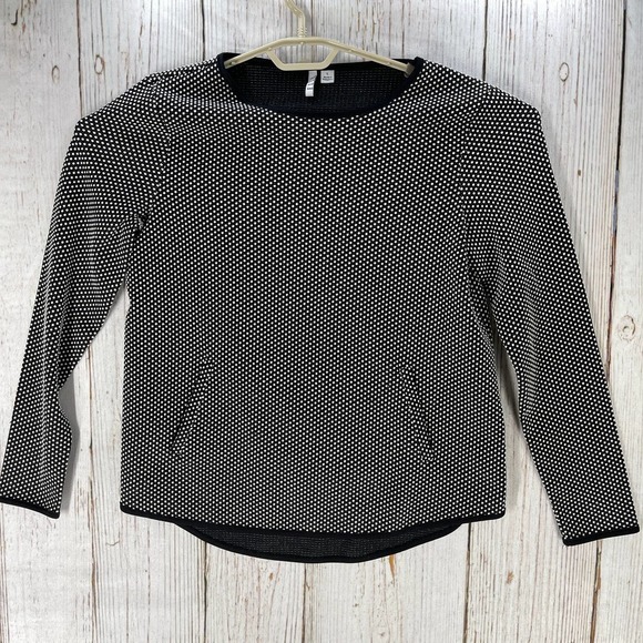 Elle | Tops | Elle Top Women Size Large Black White Long Sleeves ...
